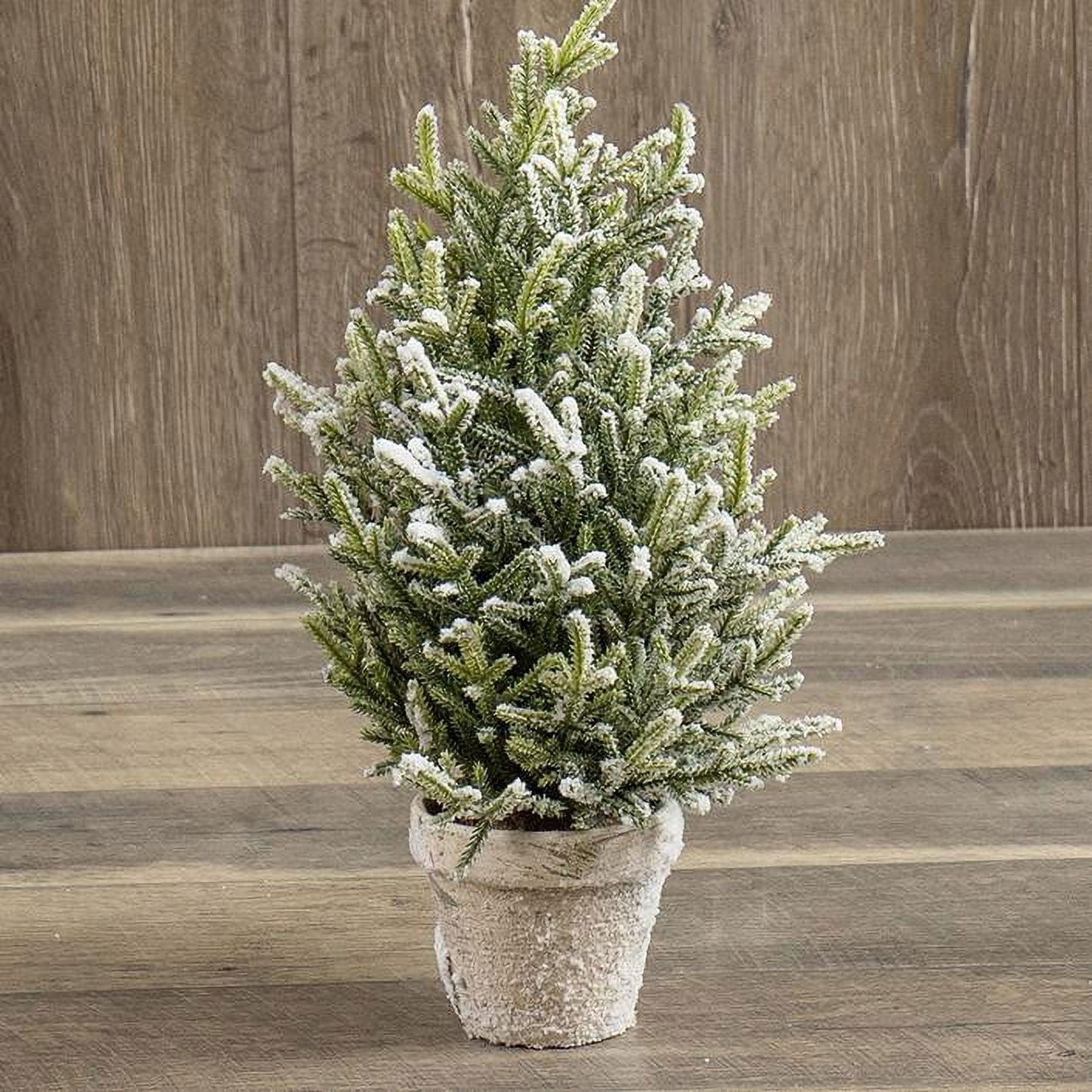 Flocked Pine Tree - Potted 16" - Walmart.com