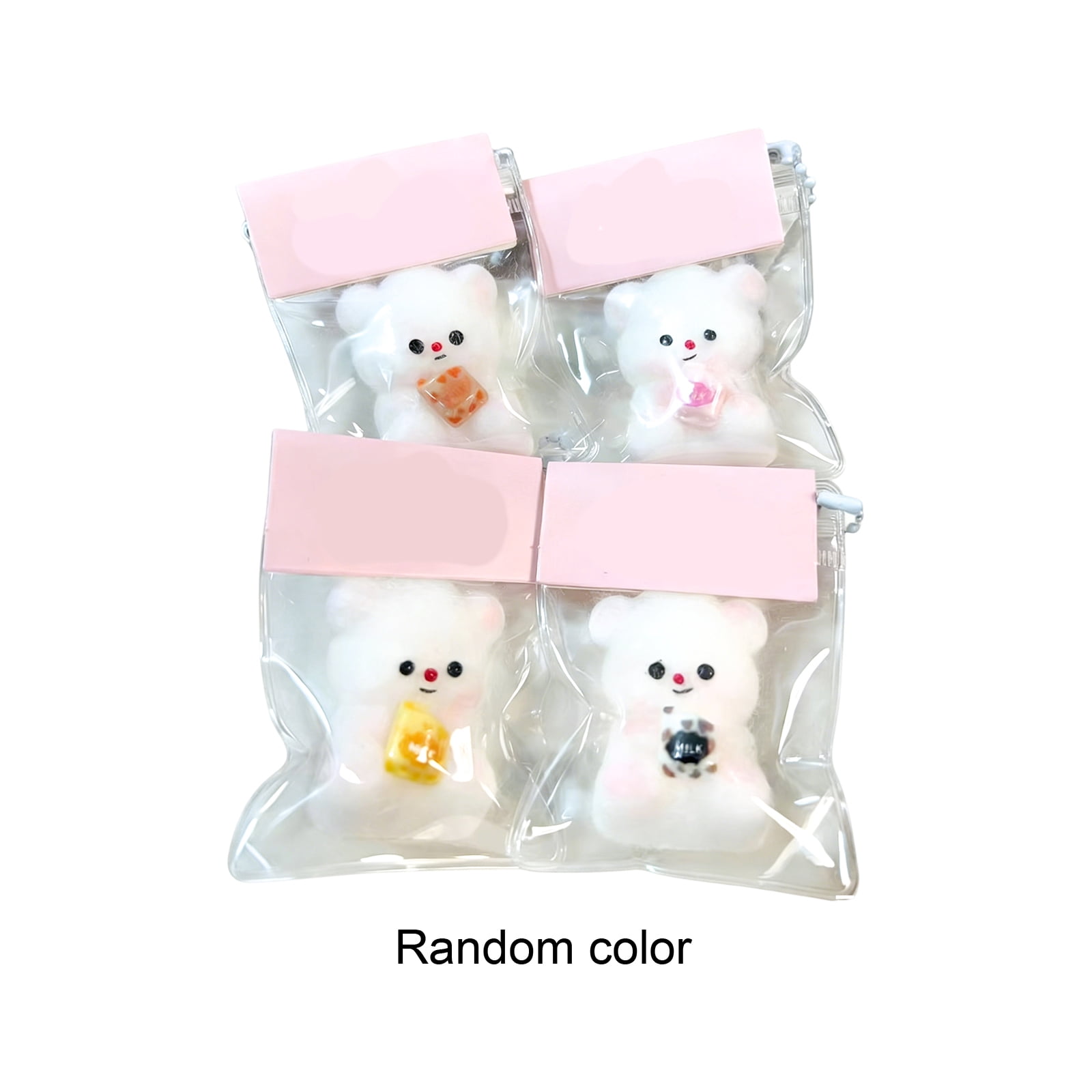 Flocked Plush Surface Bear Squishy, Soft Textured Animal Sensory Item ...