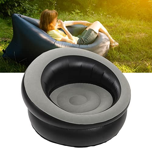 Flocking Air Sofa Simple Inflatable Chair Ultra Soft Sofa Couch Bean ...