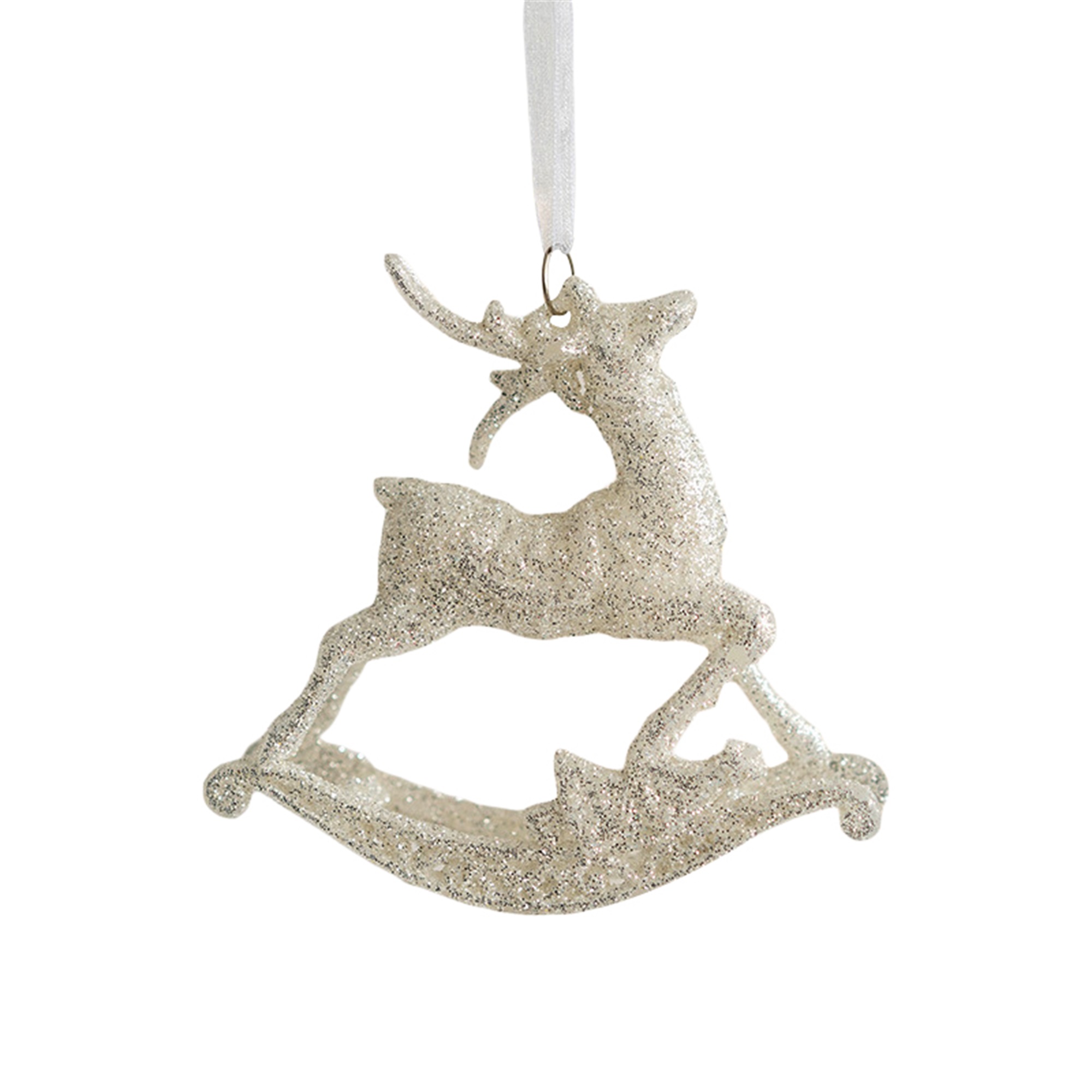 Flocking Deer Decorative Figurine Christmas Reindeer Tabletop Foam ...