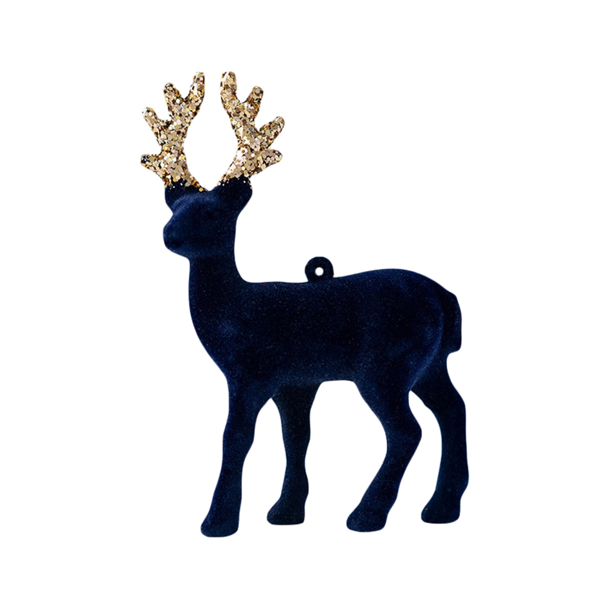 Flocking Deer Decorative Figurine Christmas Reindeer Tabletop Foam ...