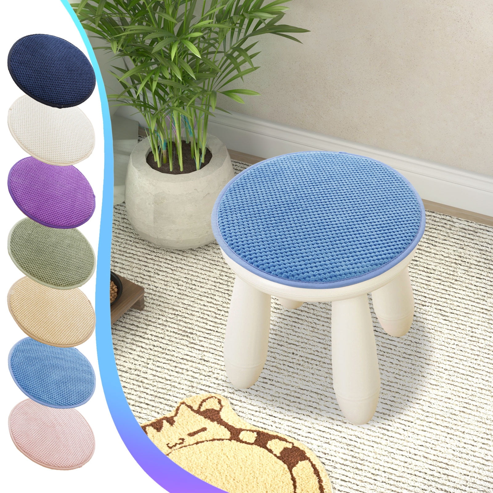Flocking Floor Cushion, Ergonomic Floor Pillow for Sitting, 40cm Flock ...