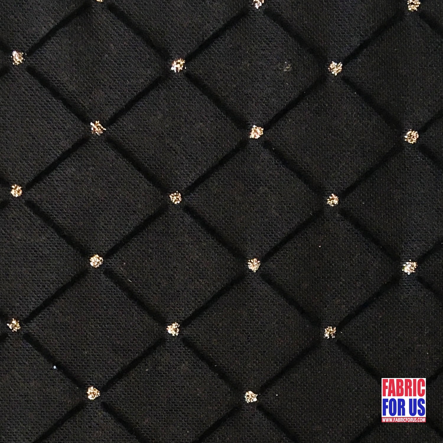 Flocking Mesh Stretch Glitter Fabric Black Diamond 64" Wide By The Yard ...