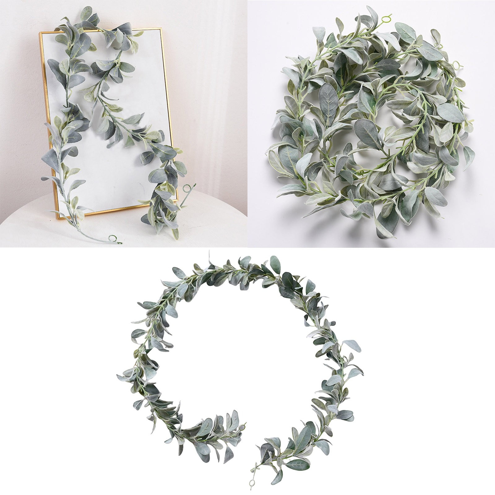 Flocking Rabbit Ear Leaf Rattan European And N Home Flower Arrangements ...