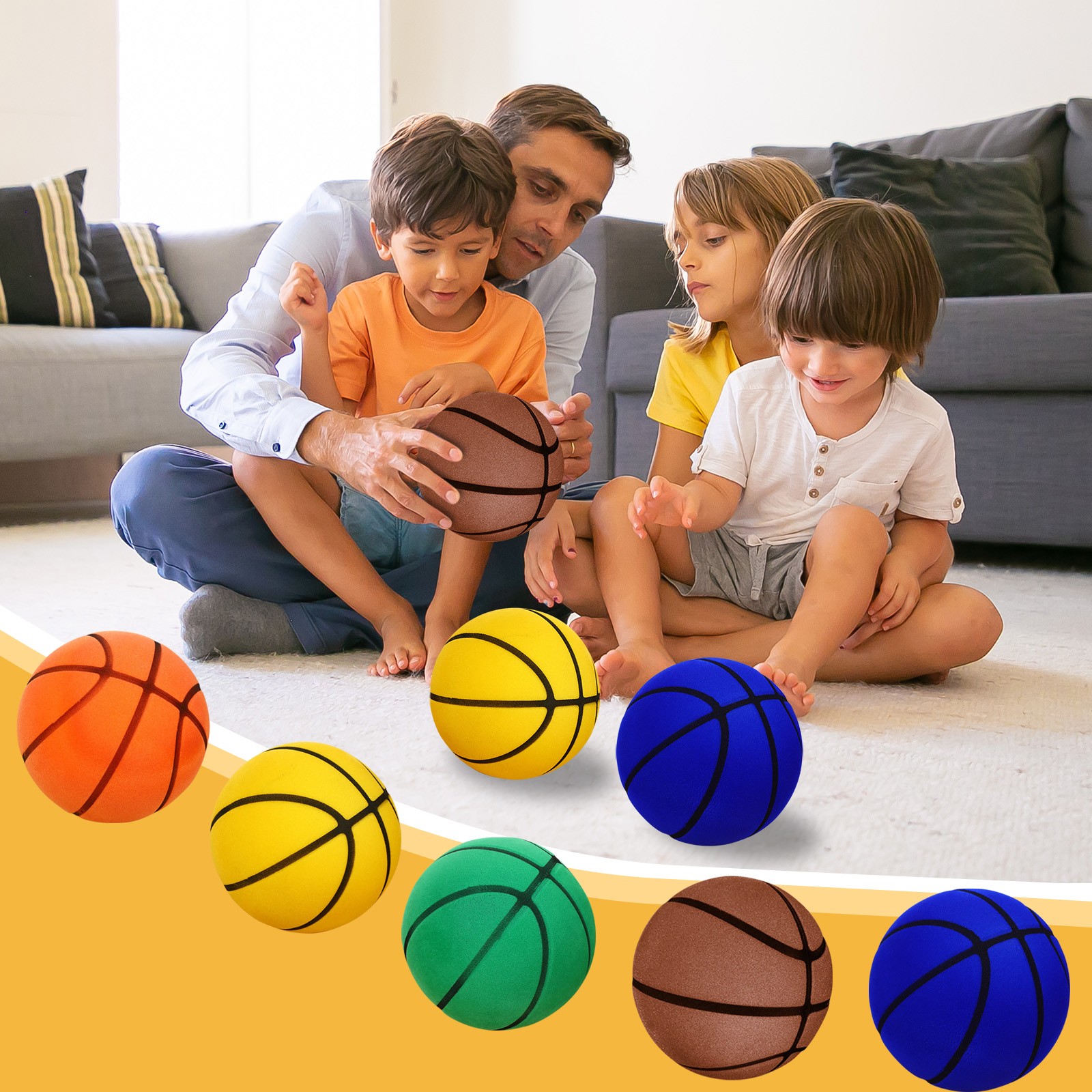 Flocking Silent Basketball-Size 3 Upgrade Dribble Dream Silent ...