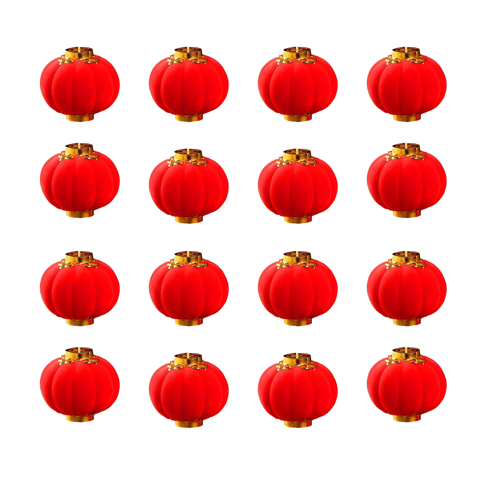 Flocking Small Bell Pepper Chinese Traditional Lantern Round Lanterns ...