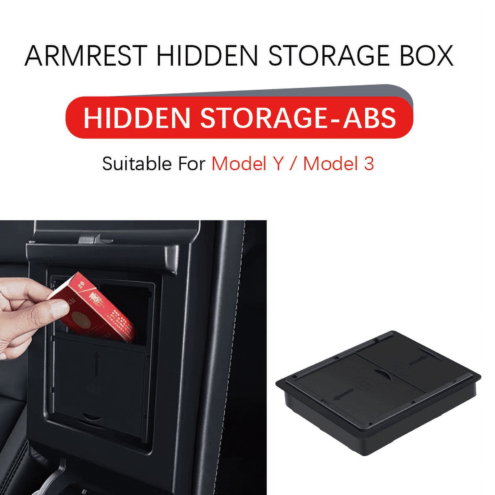 Flocl Storage Box For Model 3 Y 2016-2024 Center Console Organizer 3 ...