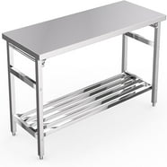 Ktaxon 48''x24'' Stainless Steel Prep & Table, Commercial Kitchen ...