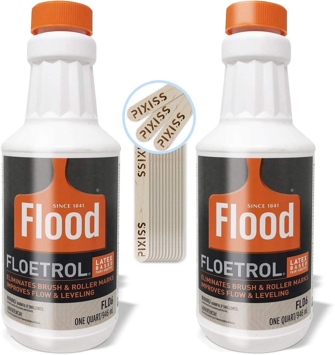 Flood Floetrol Pouring Medium & Paint Extender with 20 Pixiss Wood ...
