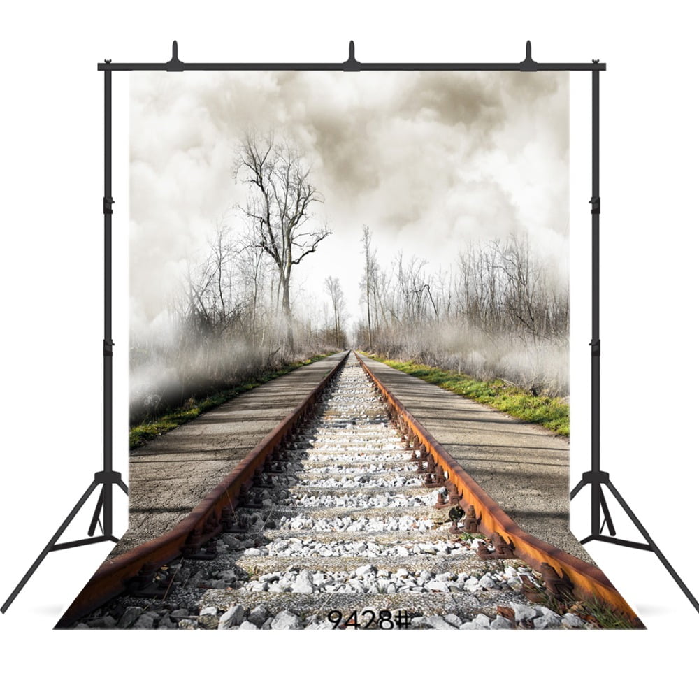 Flogged Forest Photography Backdrops Railway Photo Backdrop for Child ...
