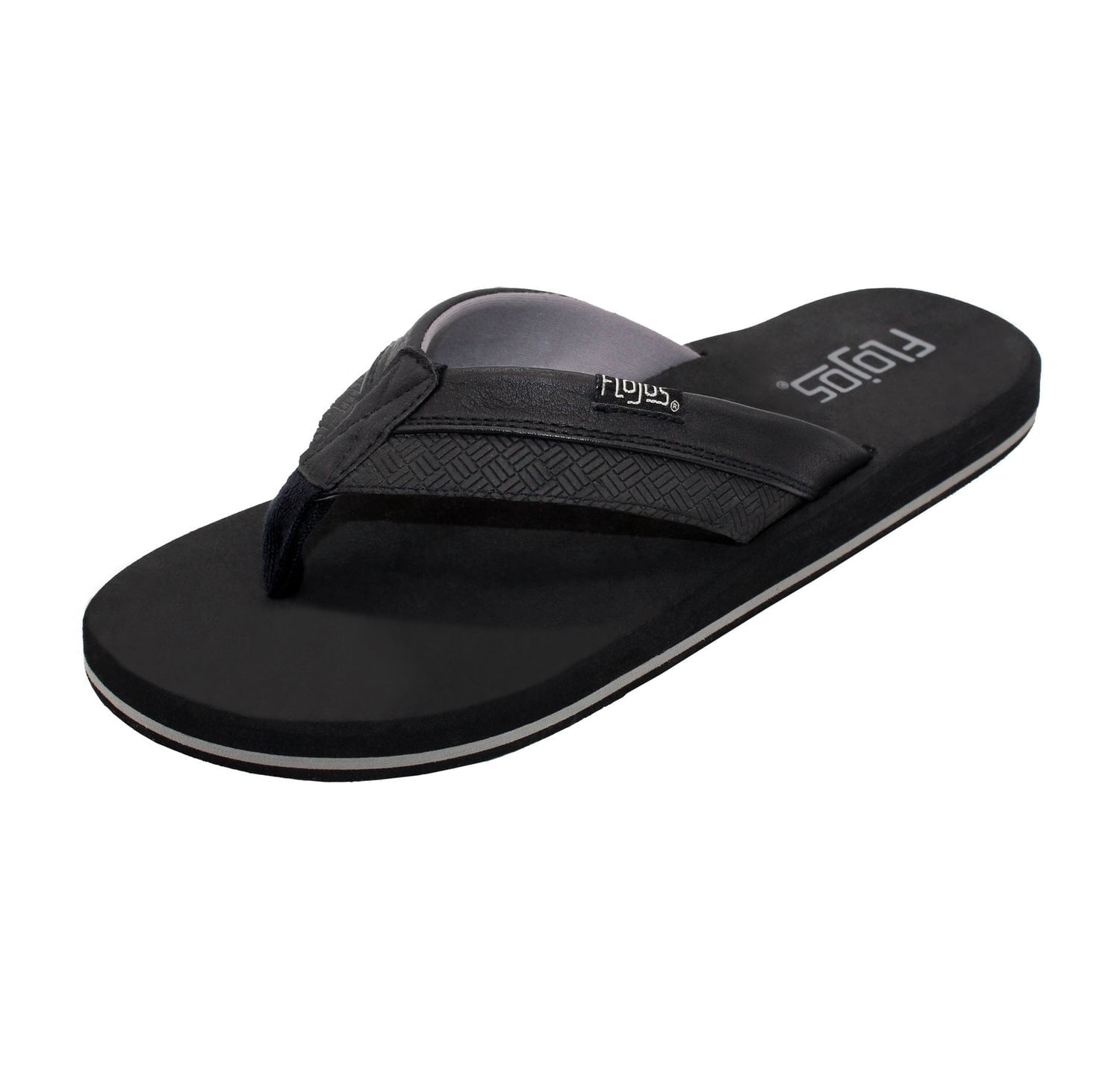 Flojos Men's Ryan Flip-Flop, Black, Size 7 - Walmart.com