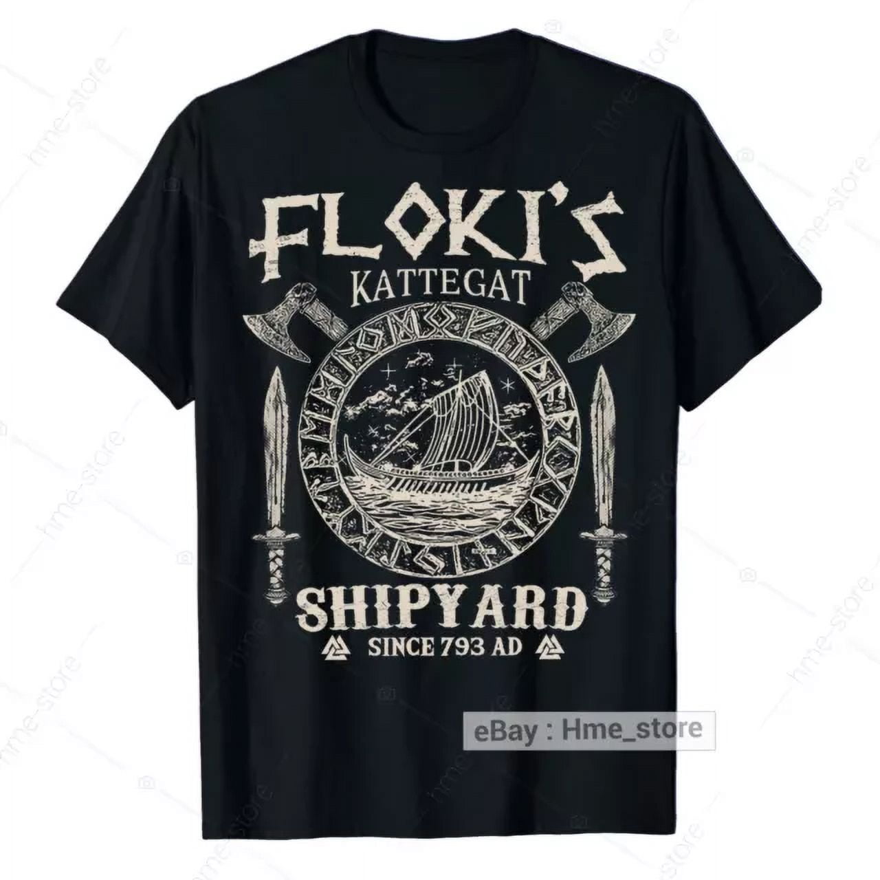 Floki's Shipyard Kattegat Viking Ship T-shirt Viking Warrior Norse Odin ...
