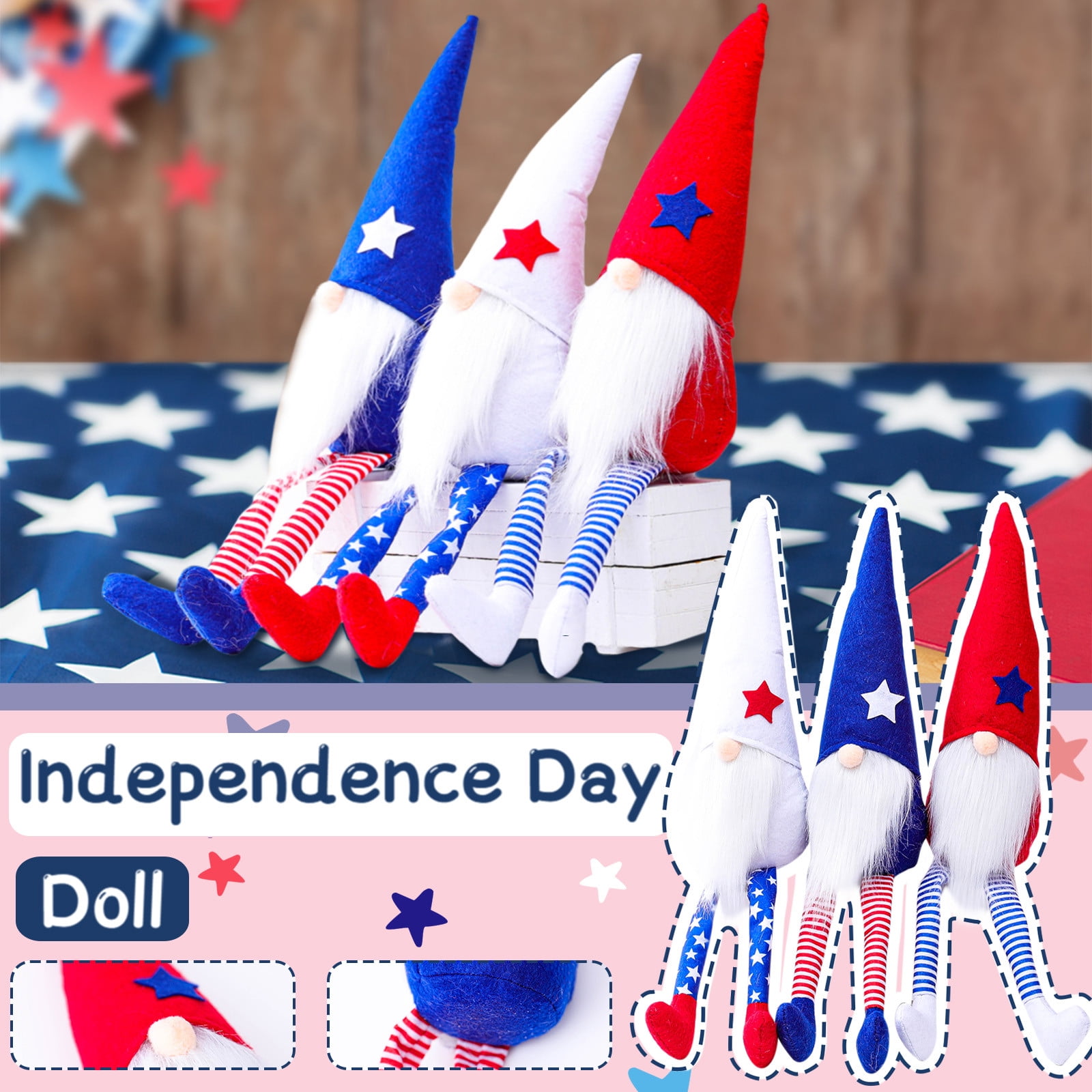 Floleo 4Th Of July Gnome Independence Day Hanging Ornaments Set ...