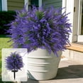 Floleo Artificial Purple Lavender with Ground Stake, 21 Inch Realistic ...
