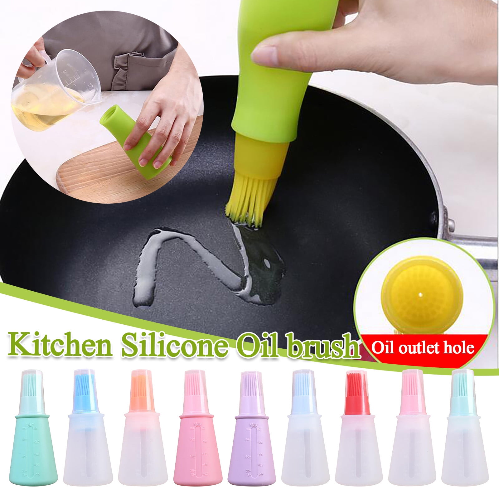 Floleo BBQ/Pastry Basting Brushes,Silicone Cooking Grill Barbecue ...