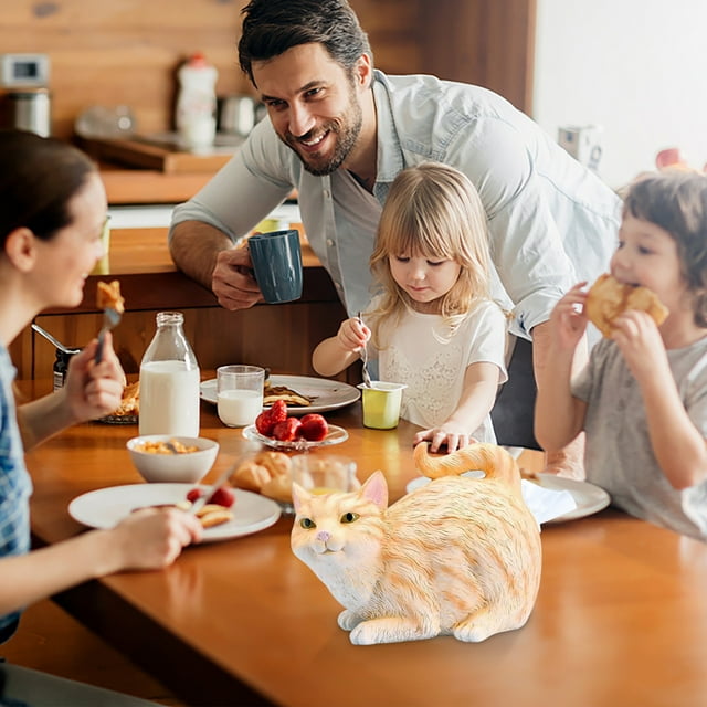 Floleo Cat Butt Tissue Holder - Tabby Cat Square Tissue Box Cover- Cute ...