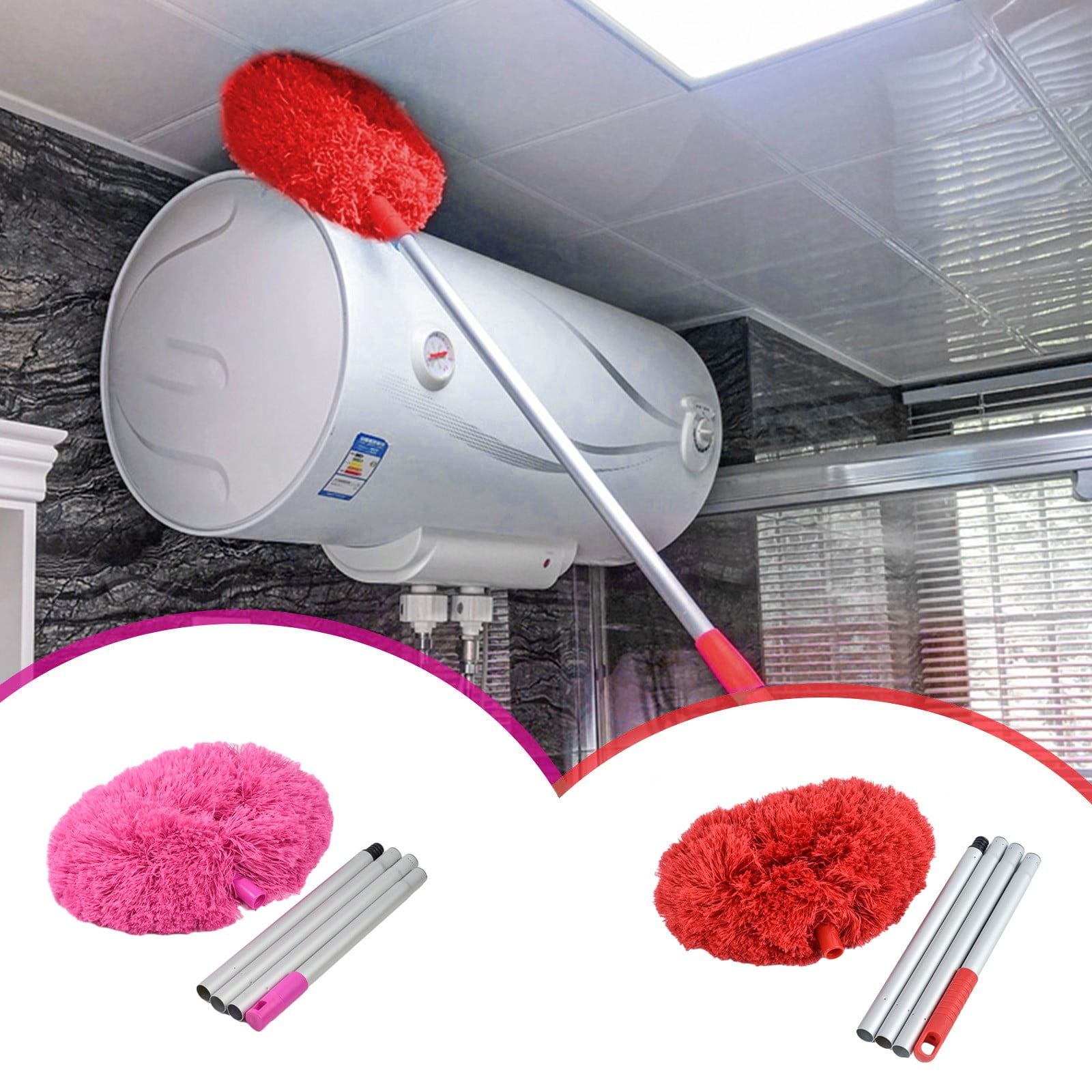 Floleo Ceiling Fan Cleaner Duster Reusable Microfiber Ceiling Fan Blade ...