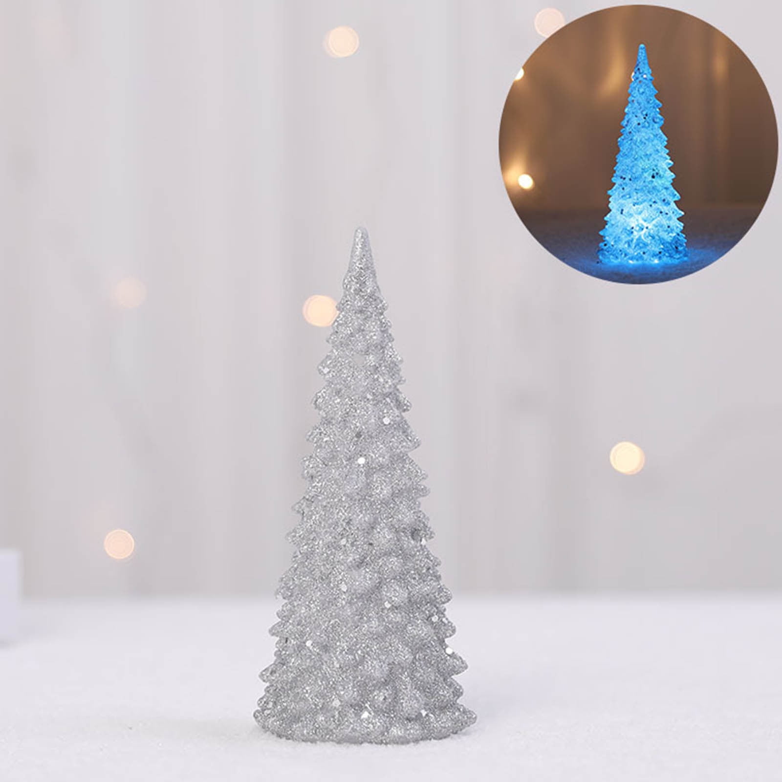Floleo Christmas LED Tree Lights, Mini Acrylic Light Up Tree, Color ...