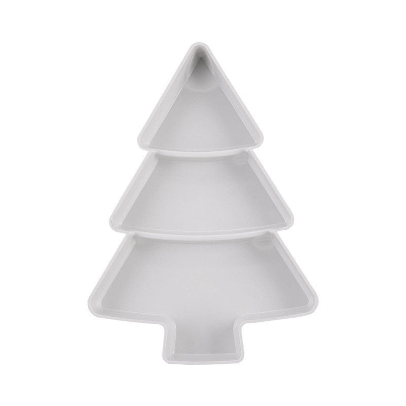 Floleo Christmas Plastic Serving Tray Platter - Christmas Tree Shape ...