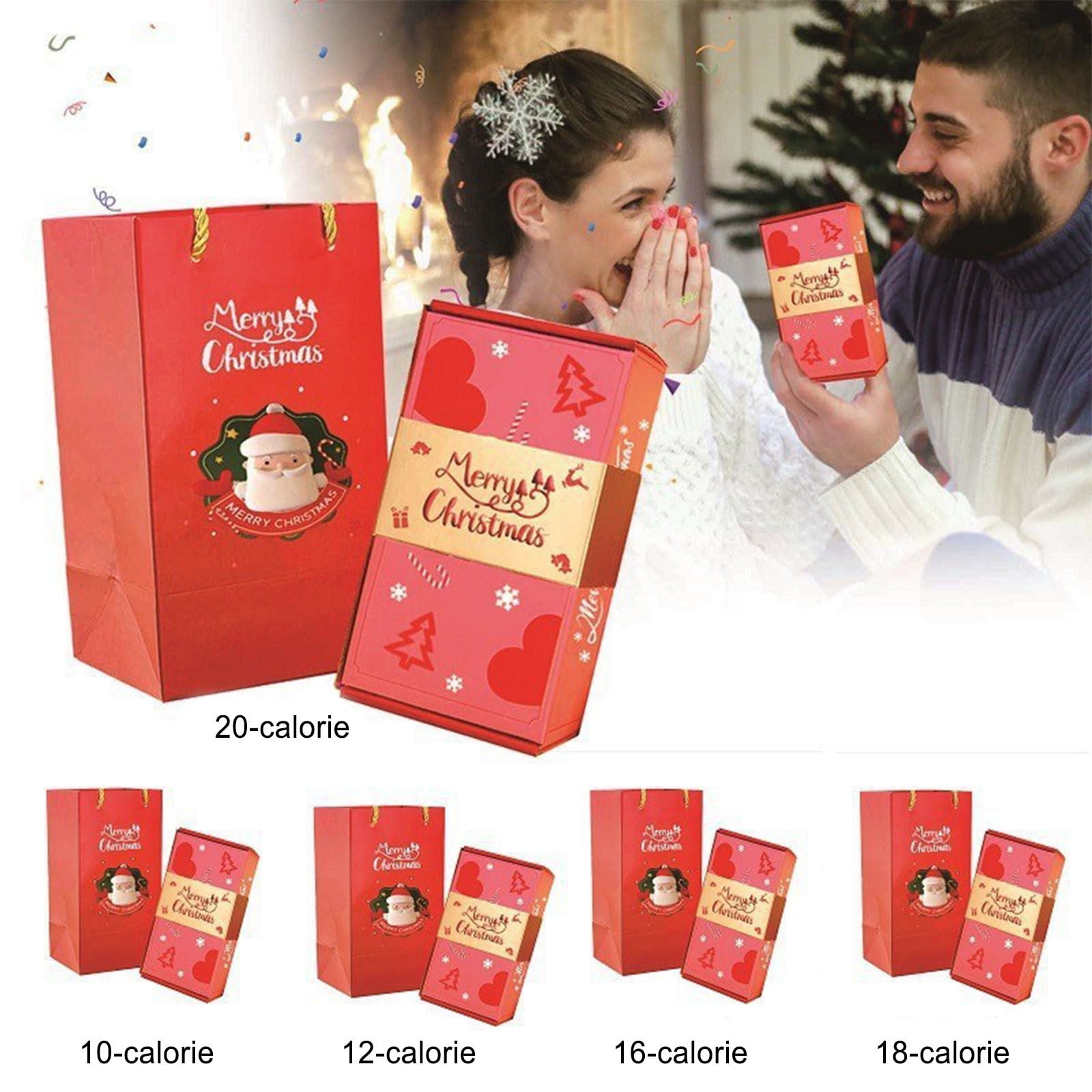 Floleo Christmas Surprise Box Gift Box For Money, Surprise Gift Box Explosion,Newly Merry ...