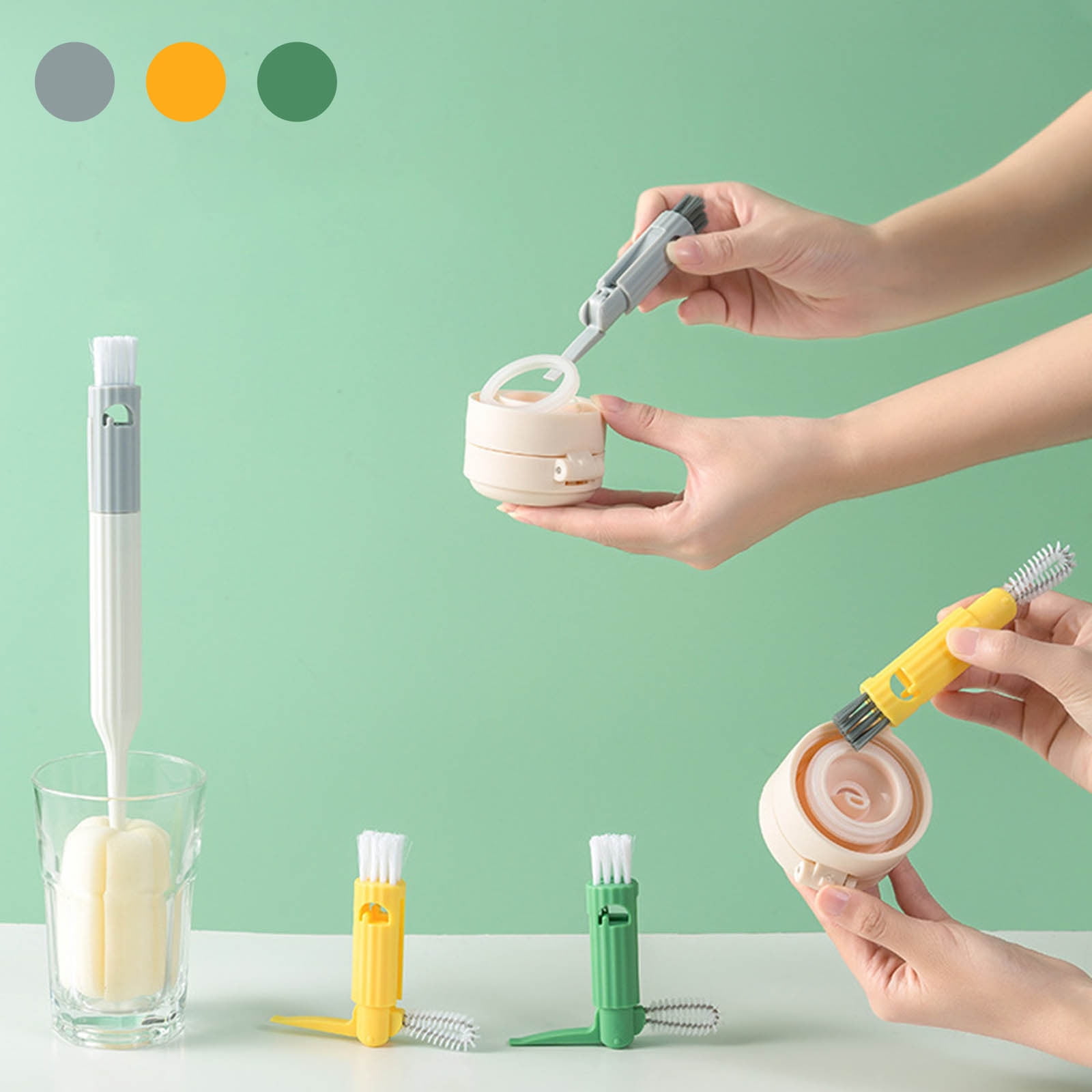 Floleo Cleaning Brush Bottle Brush 4 In 1 Cup Brush Brush Reusable Cup ...