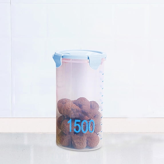 Floleo Clear Airtight Food Storage Containers with Lids, 6 Pack Plastic ...