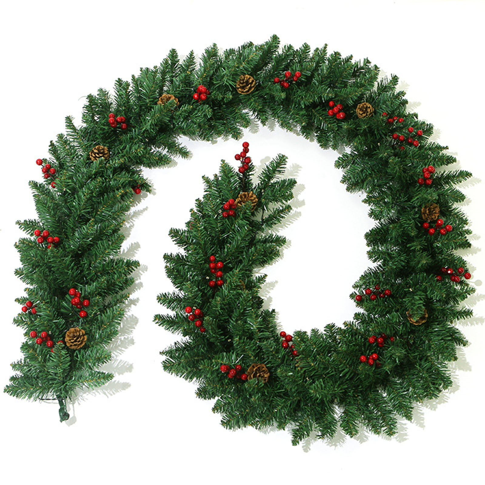 Floleo Clearance 9 Ft Lighted Christmas Garland, Outdoor Christmas ...