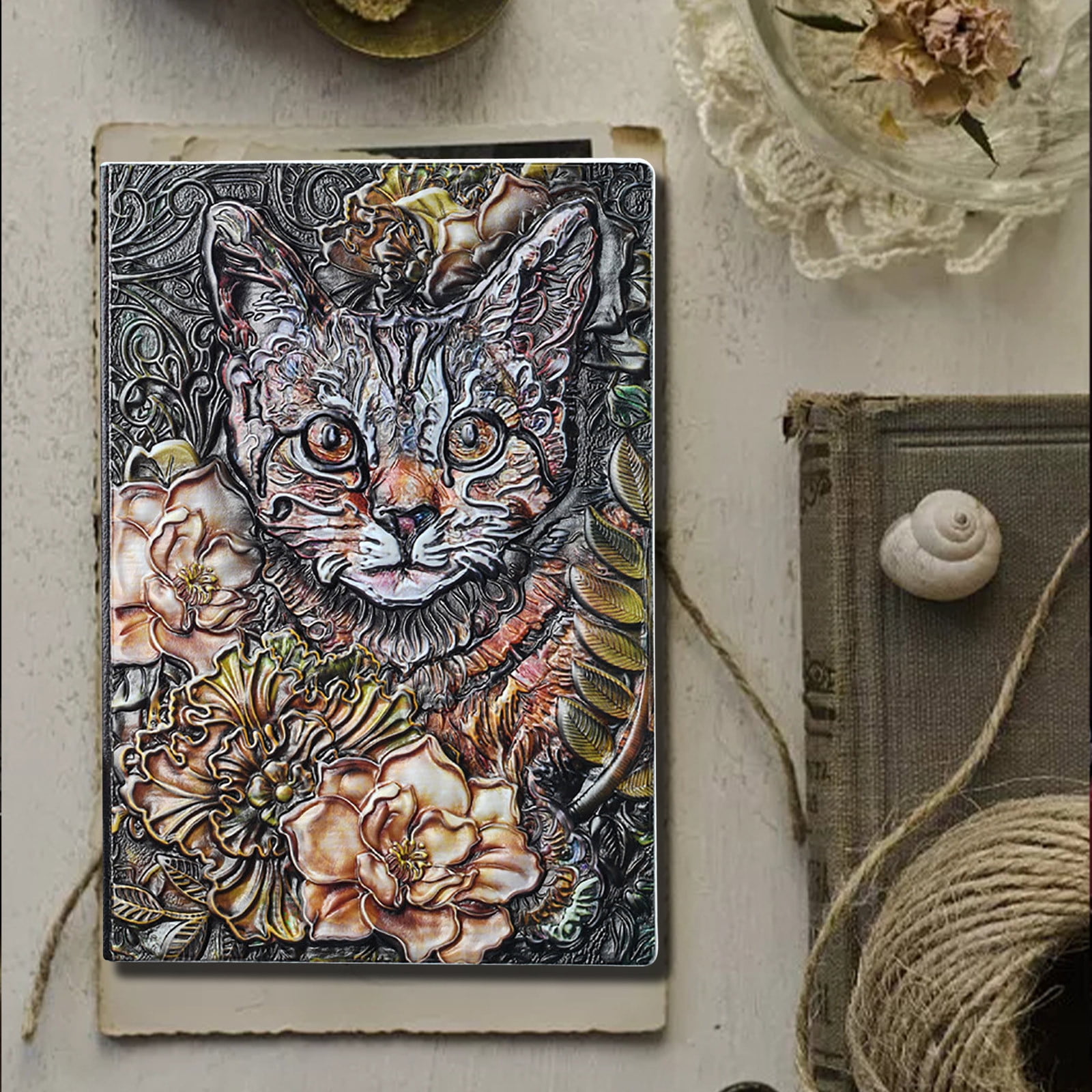 Floleo Clearance Cat Starman A5 Hardcover Retro Notepad Notebook ...