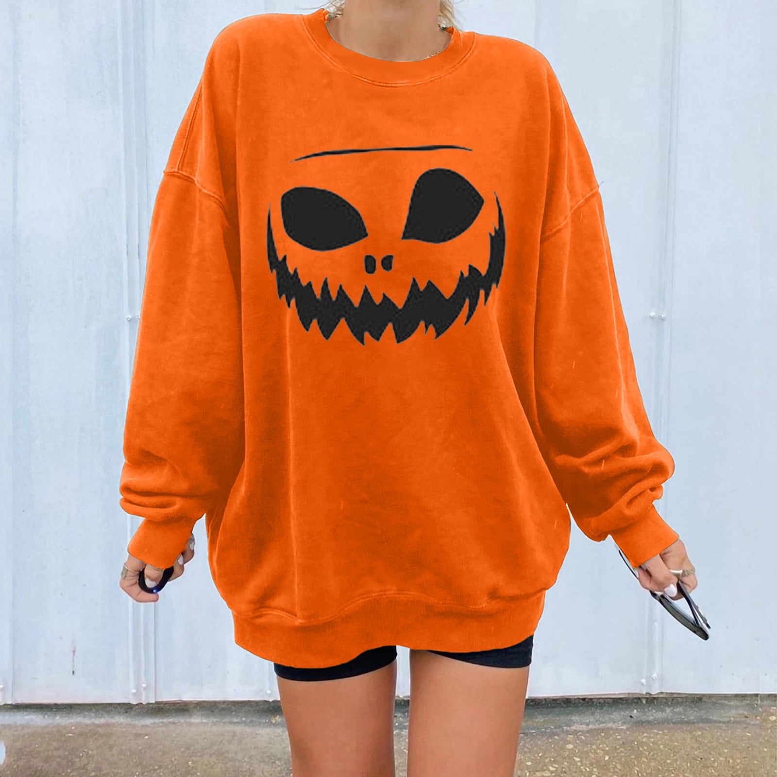 kayannuo Fall Clothes For Women Women's Halloween Pumpkin Print Funny ...