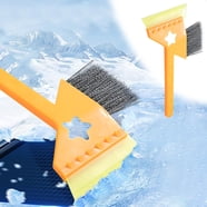 COM1950s 2-In-1 Ice Scraper & Snow Brush -No Scratch W/Soft Bristle ...