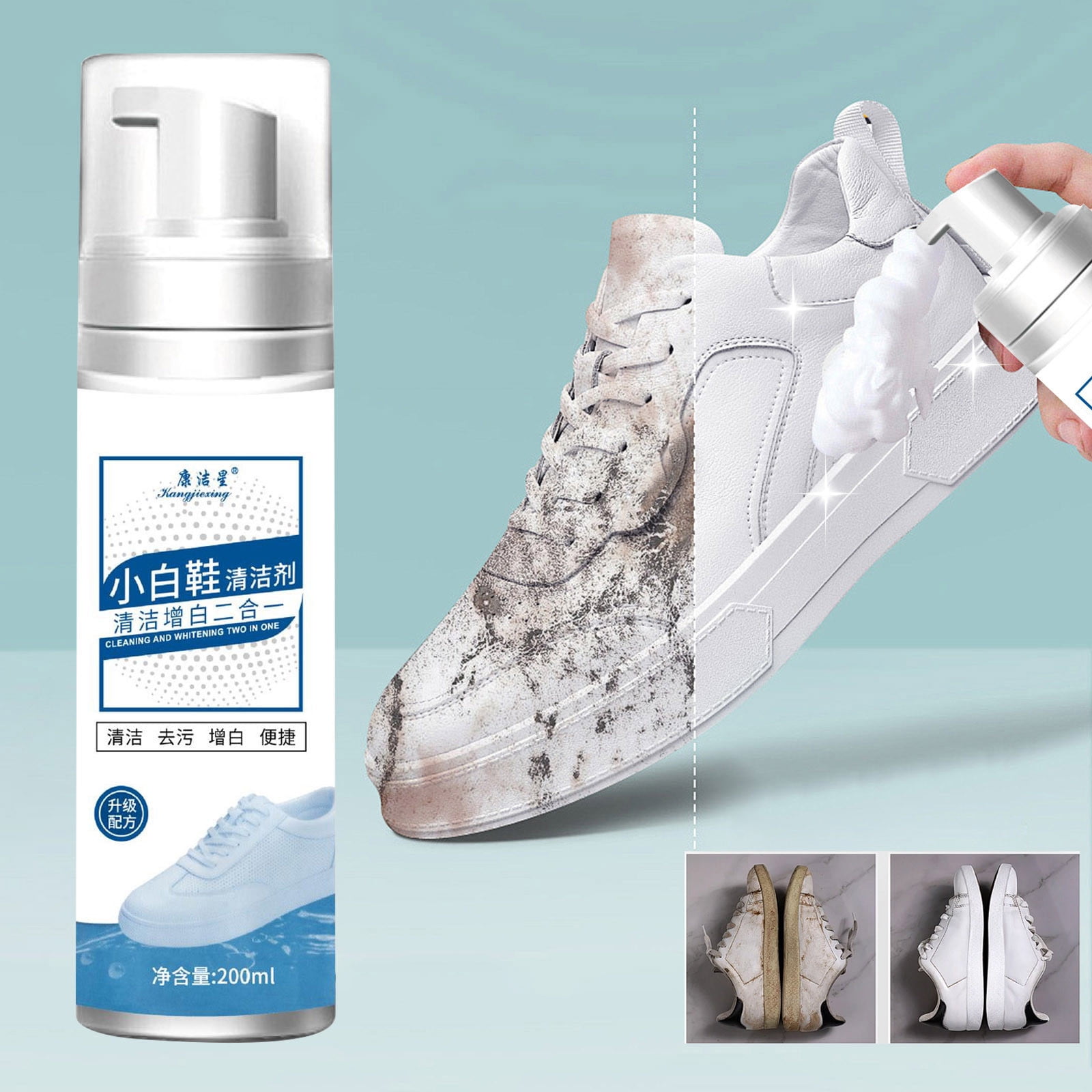 Floleo Clearance White Shoe Cleaner Foam Stain Remover for Sneakers ...
