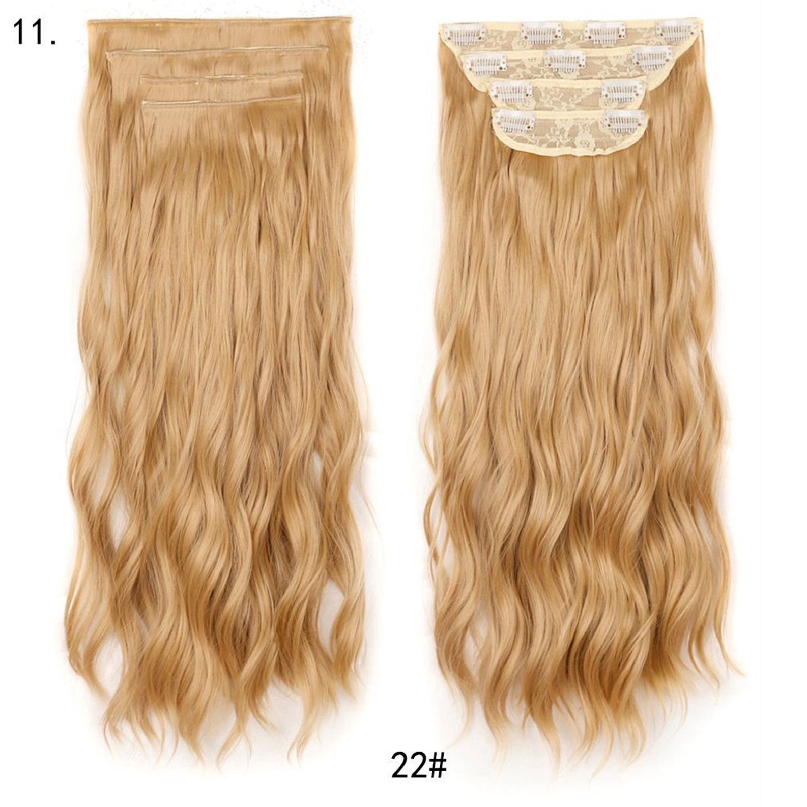 Floleo Clearance Women's Long Curly Hair Fake Water Ripple Curly Hair ...