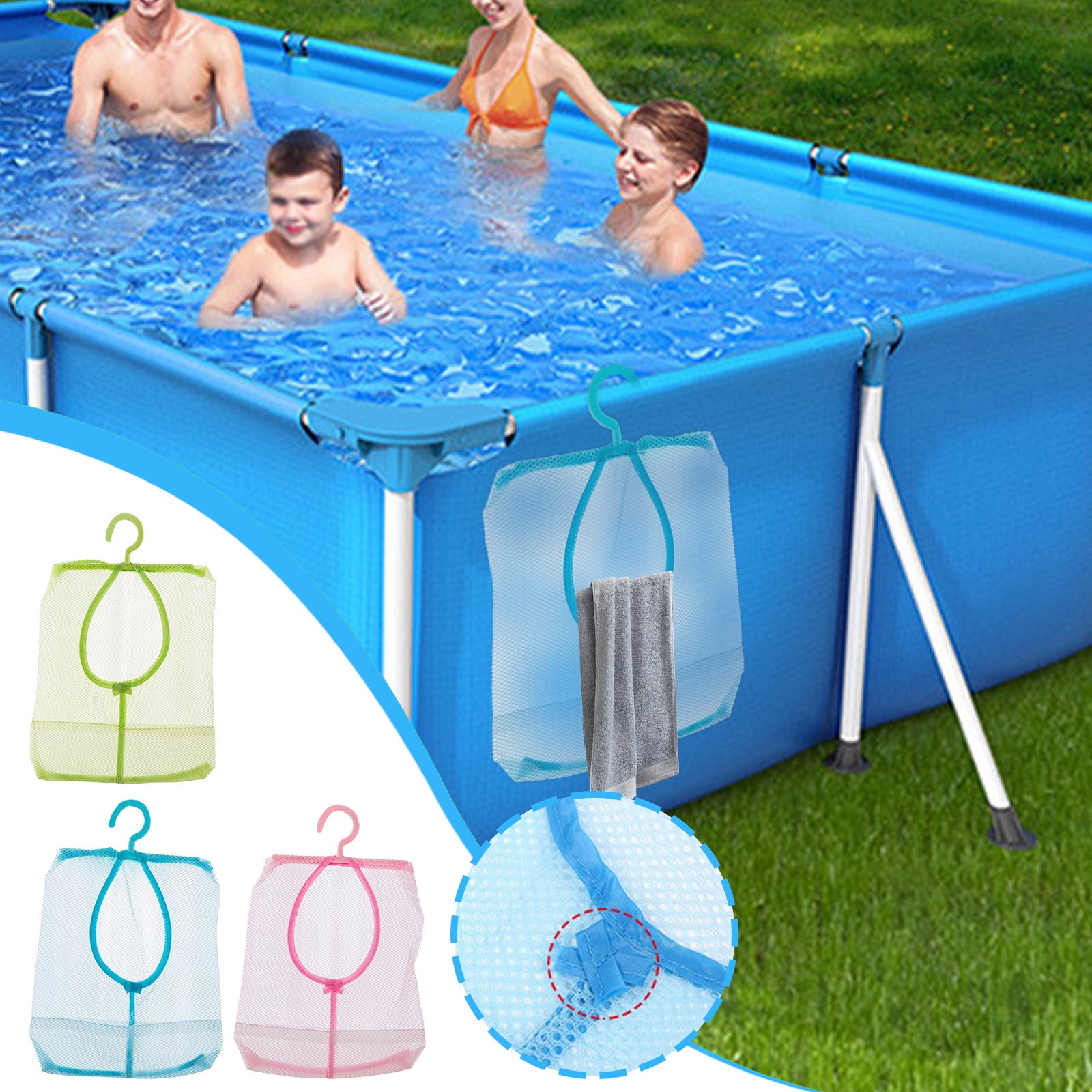 Floleo Clothespin Bag, Multi Purpose Hanging Mesh Storage Bag ...