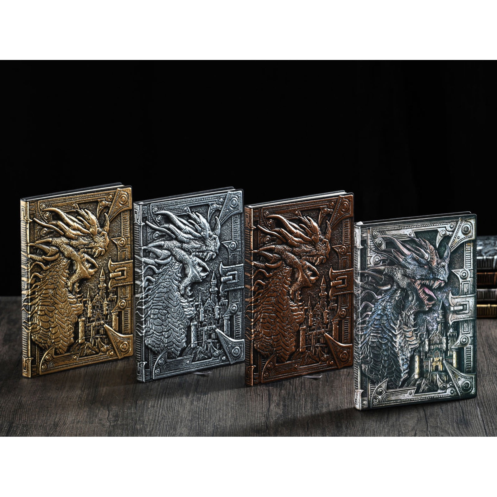 Floleo Dragons Journal Writing Notebook, Dragon Printed Leather Dnd ...