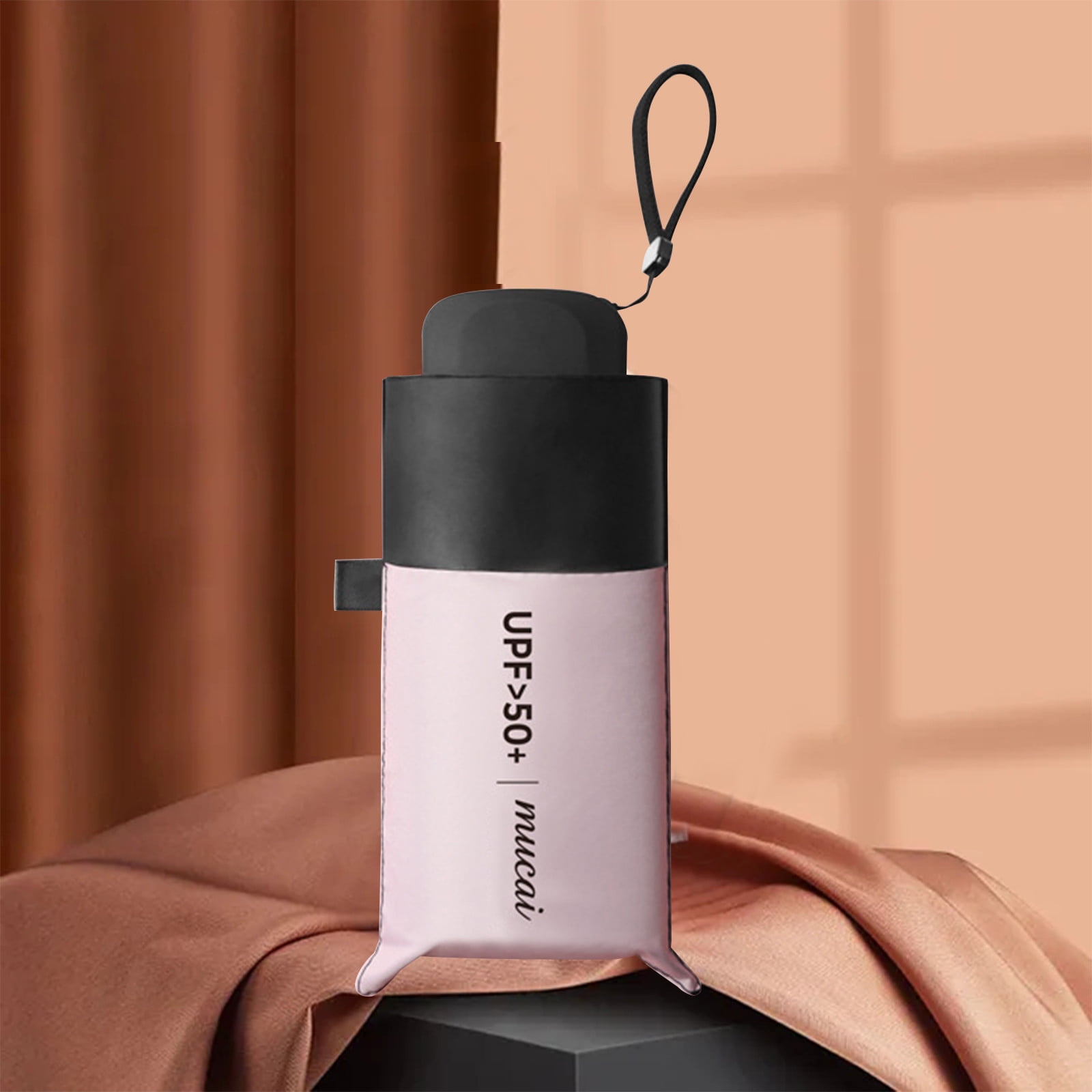 Floleo Flat Mini Travel Umbrella Folding Sun Umbrella UPF 50+ UV ...