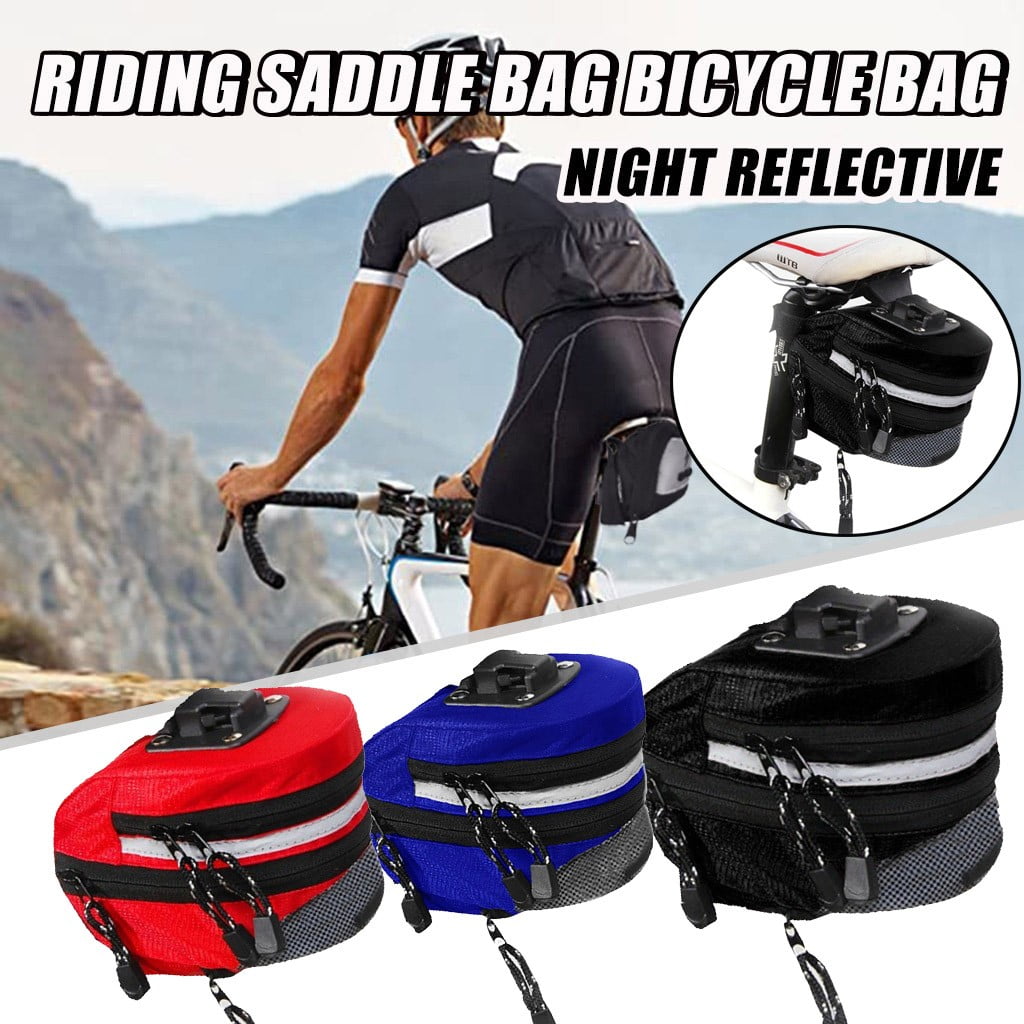 Floleo Folding Bicycle Bag Mountain Bike Cushion Package Cycling Tail Storage Frame Pouch ...