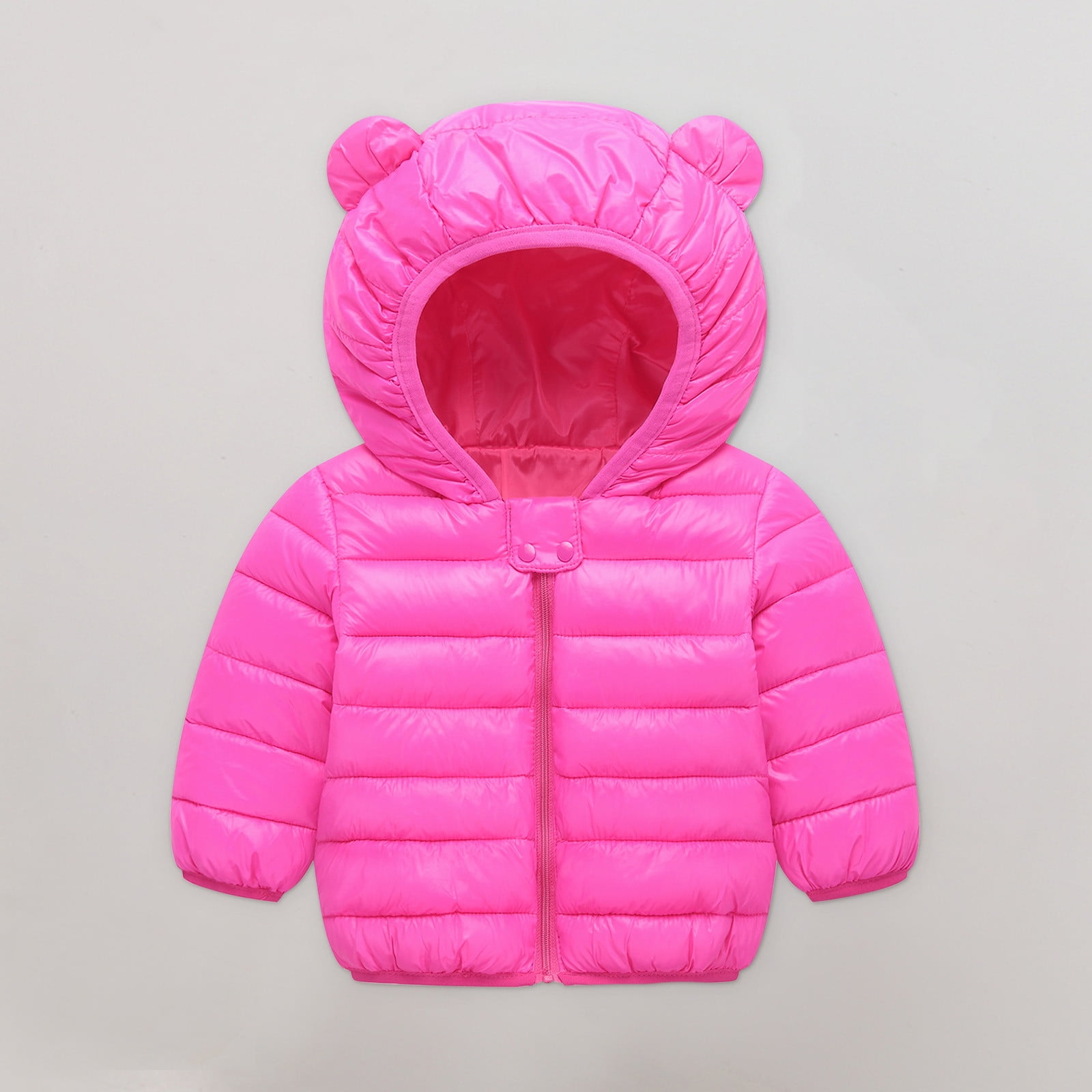 Floleo Girls Kids Outfits Cute Baby Girls Jacket Kids Boys Light Down Coats With Ear Hoodie ...
