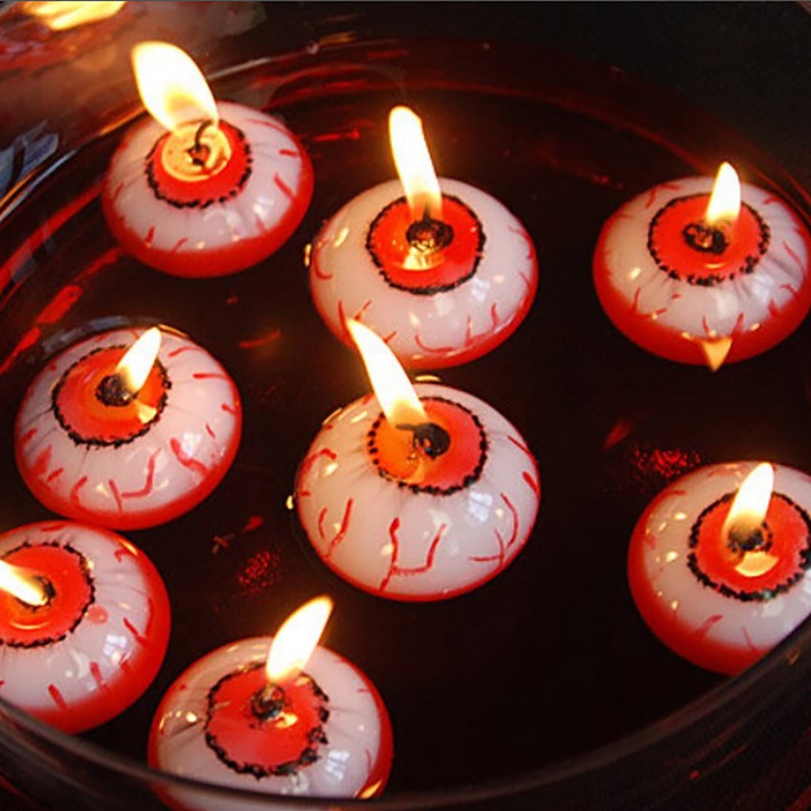 Floleo Halloween Eyeball Tealights Candles, Floating Eyeball Candle ...