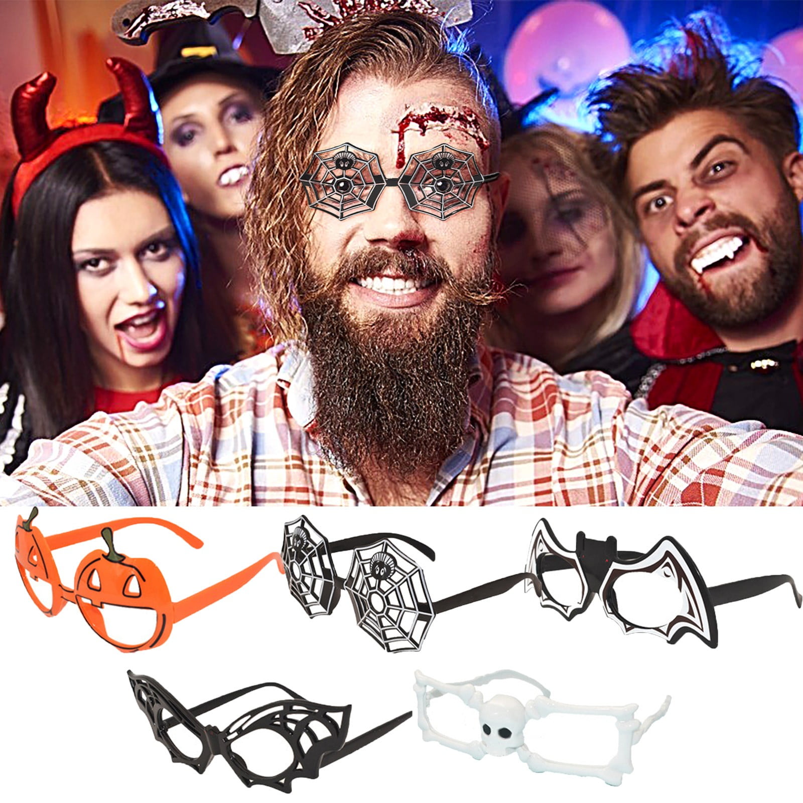Floleo Halloween Party Funny Eyeglasses, Theme Party Decorations ...