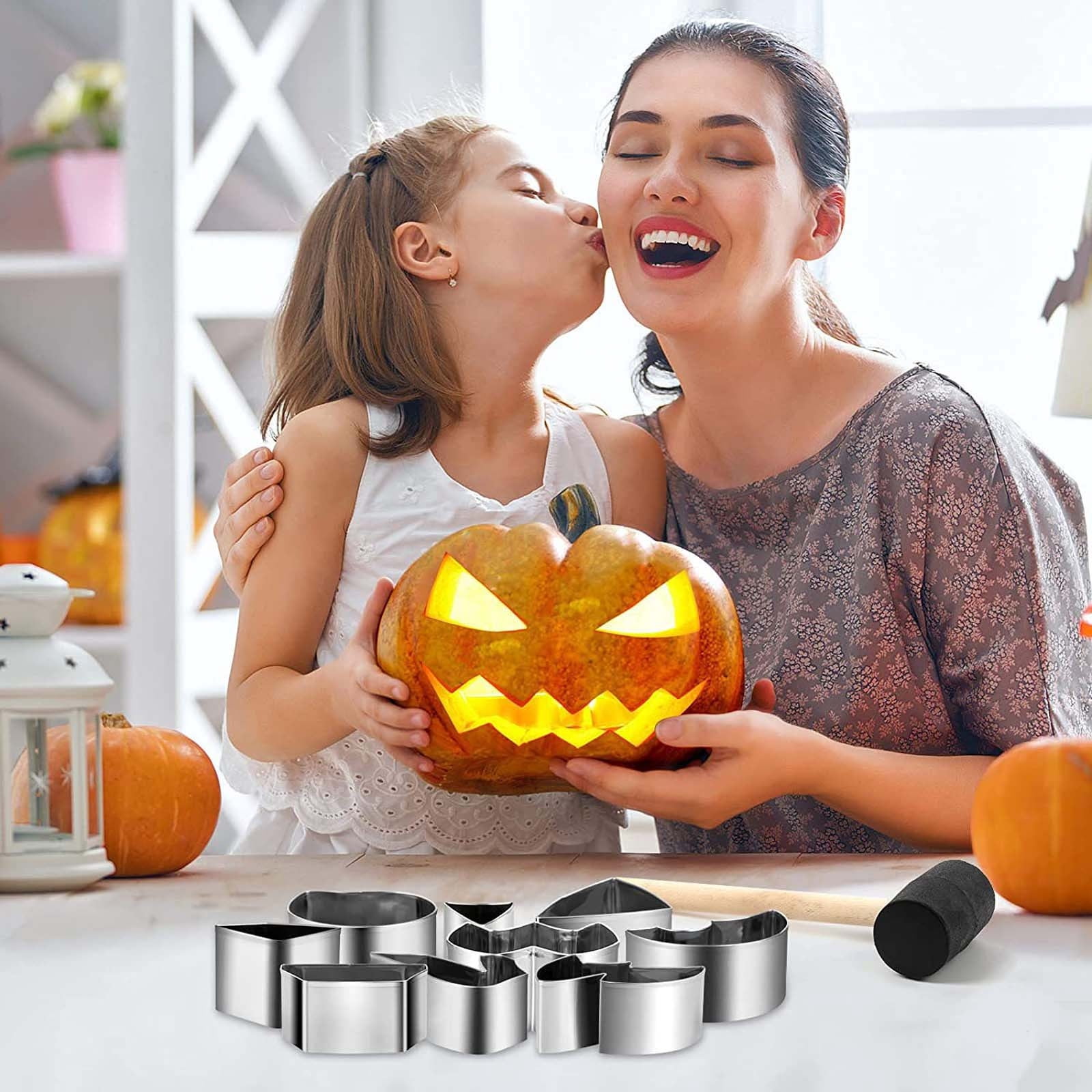 Floleo Halloween Pumpkin Carving Stencils, Halloween Pumpkin Carving ...