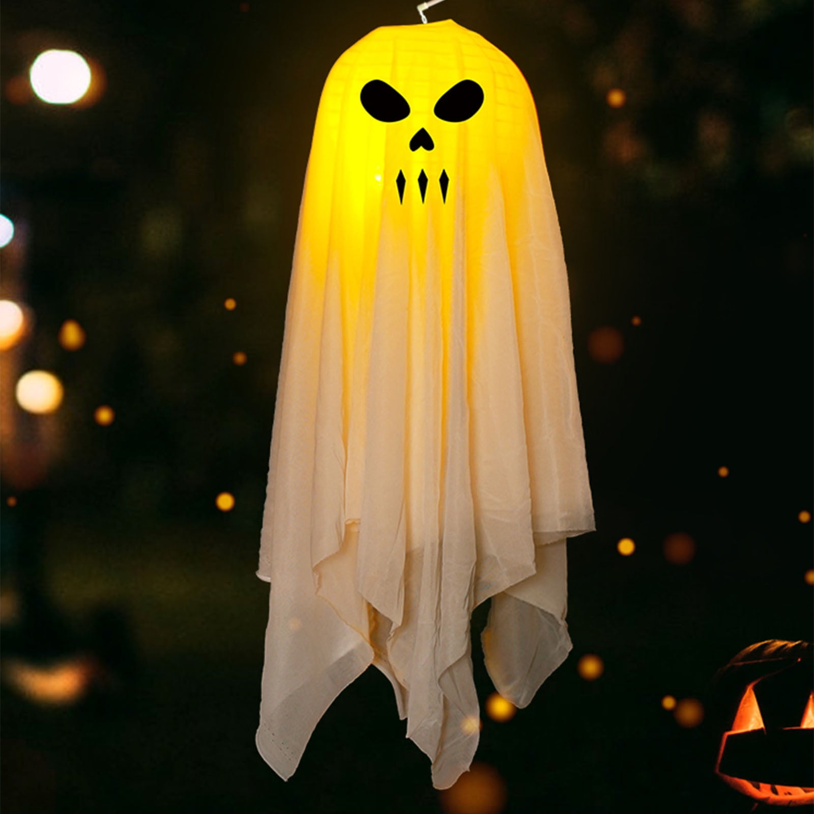 Floleo Halloween Pumpkin Ghost Lights Spooky Ghost Halloween Decor ...