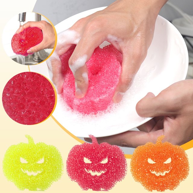Floleo Halloween Scrubber ,Cleaning Sponges For Washing Up ,Dish ...