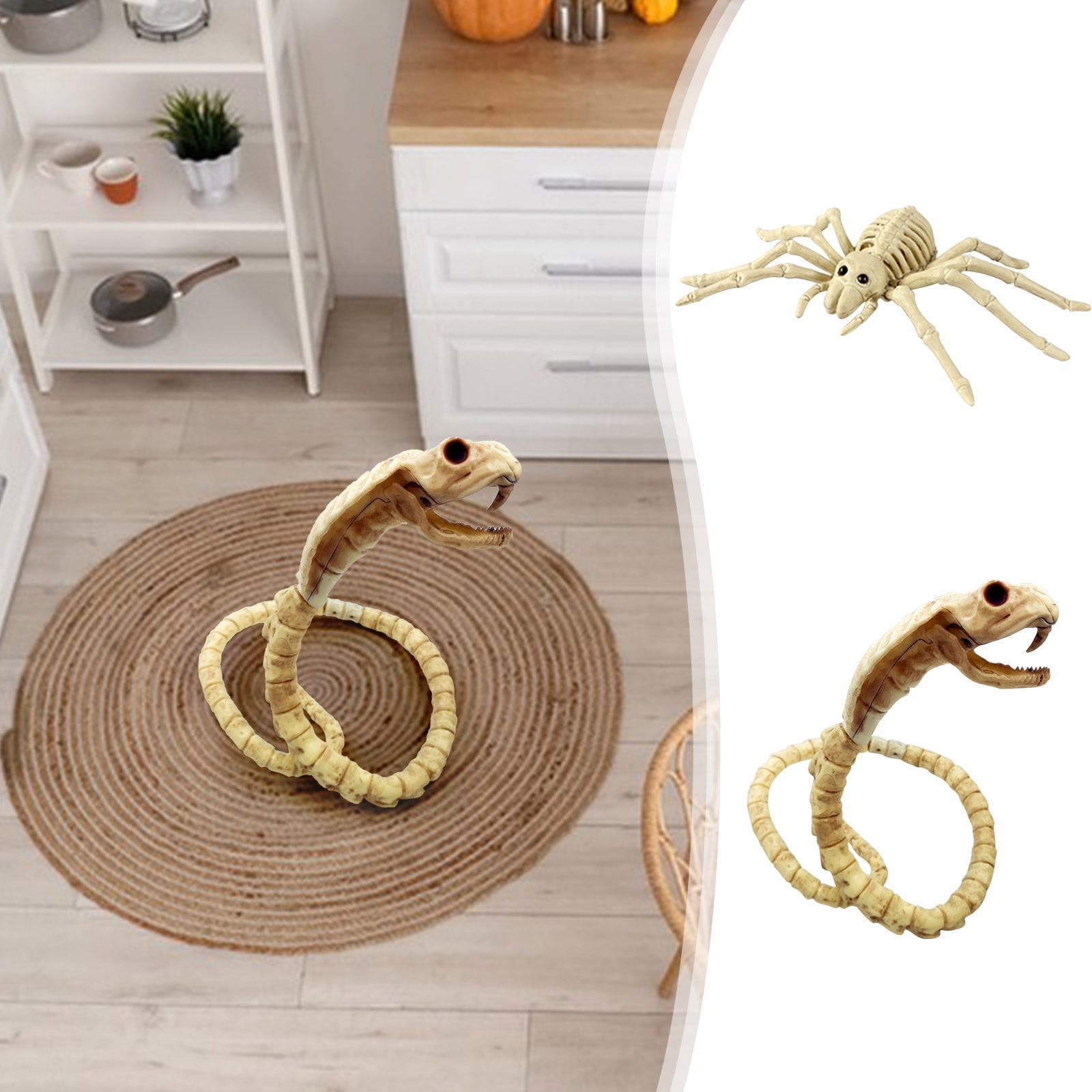 Floleo Halloween Skeleton Decoration,Cow Skull Horse Dog/Cat/Rat/Spider ...