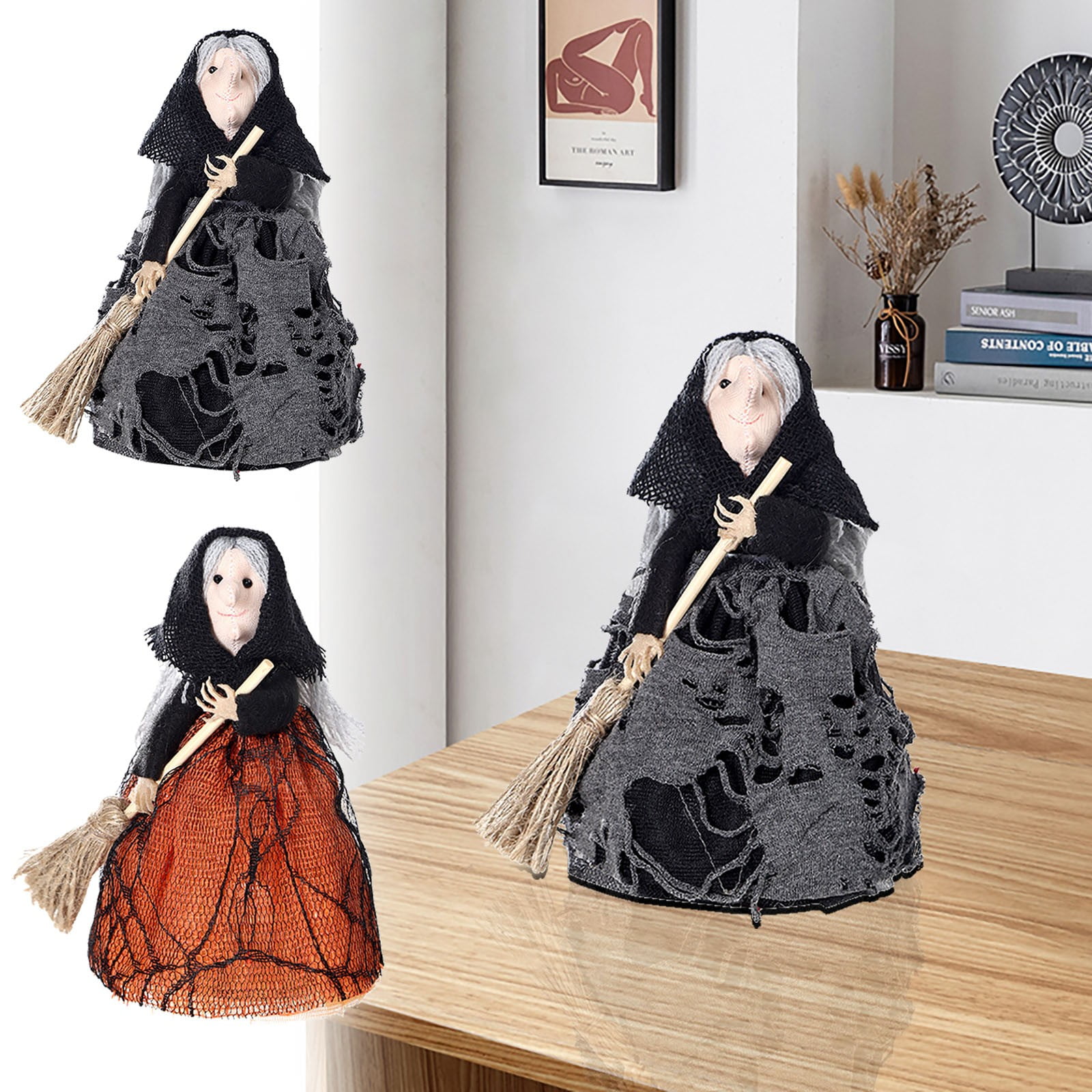 Floleo Black 2024 Friday Deals Halloween Witch Tree Topper Witches With ...