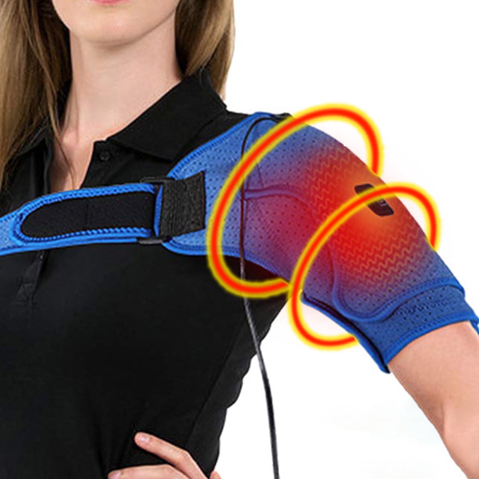 Floleo Heated Shoulder Support Brace, Shoulder Heating Pad For Rotator ...