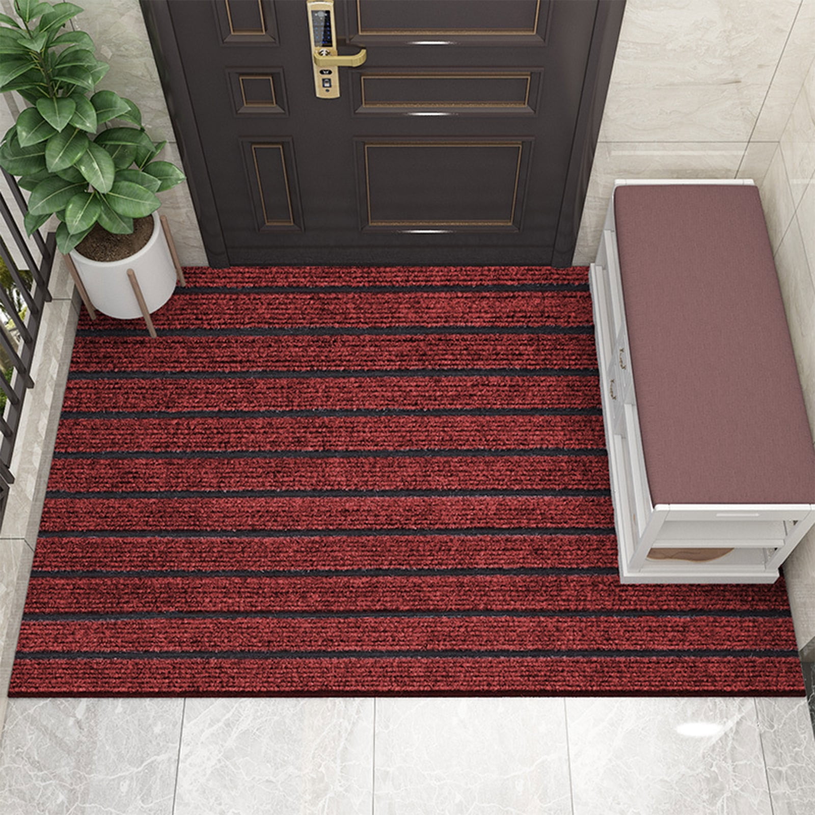 Fnochy Heavy Duty Large Striped Floor Door Mats Entryway Mats Outdoor ...