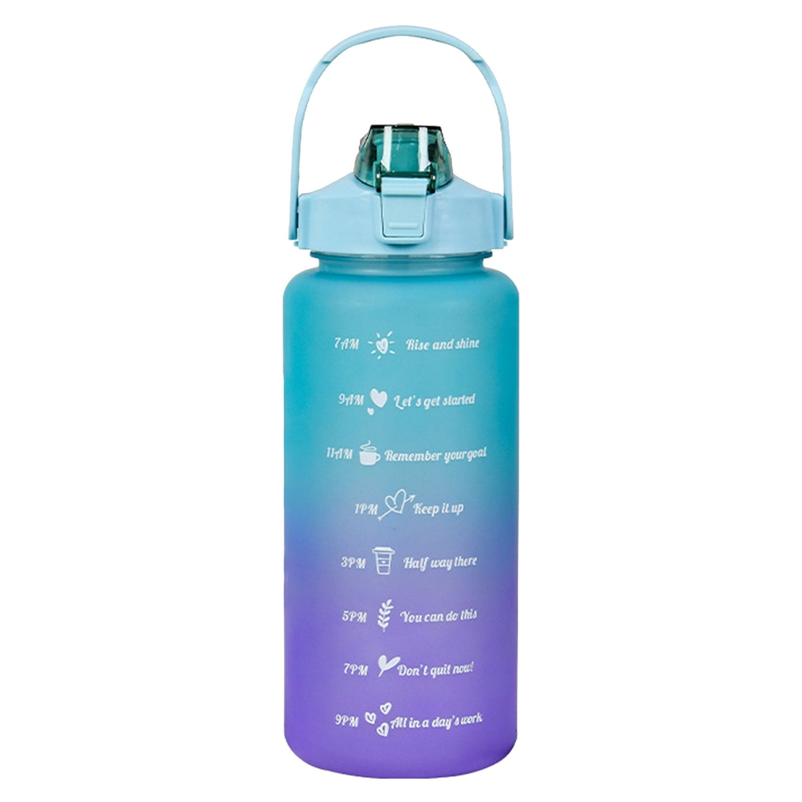 Floleo Large Motivational Water Bottle With Time Marker, Leakproof ...
