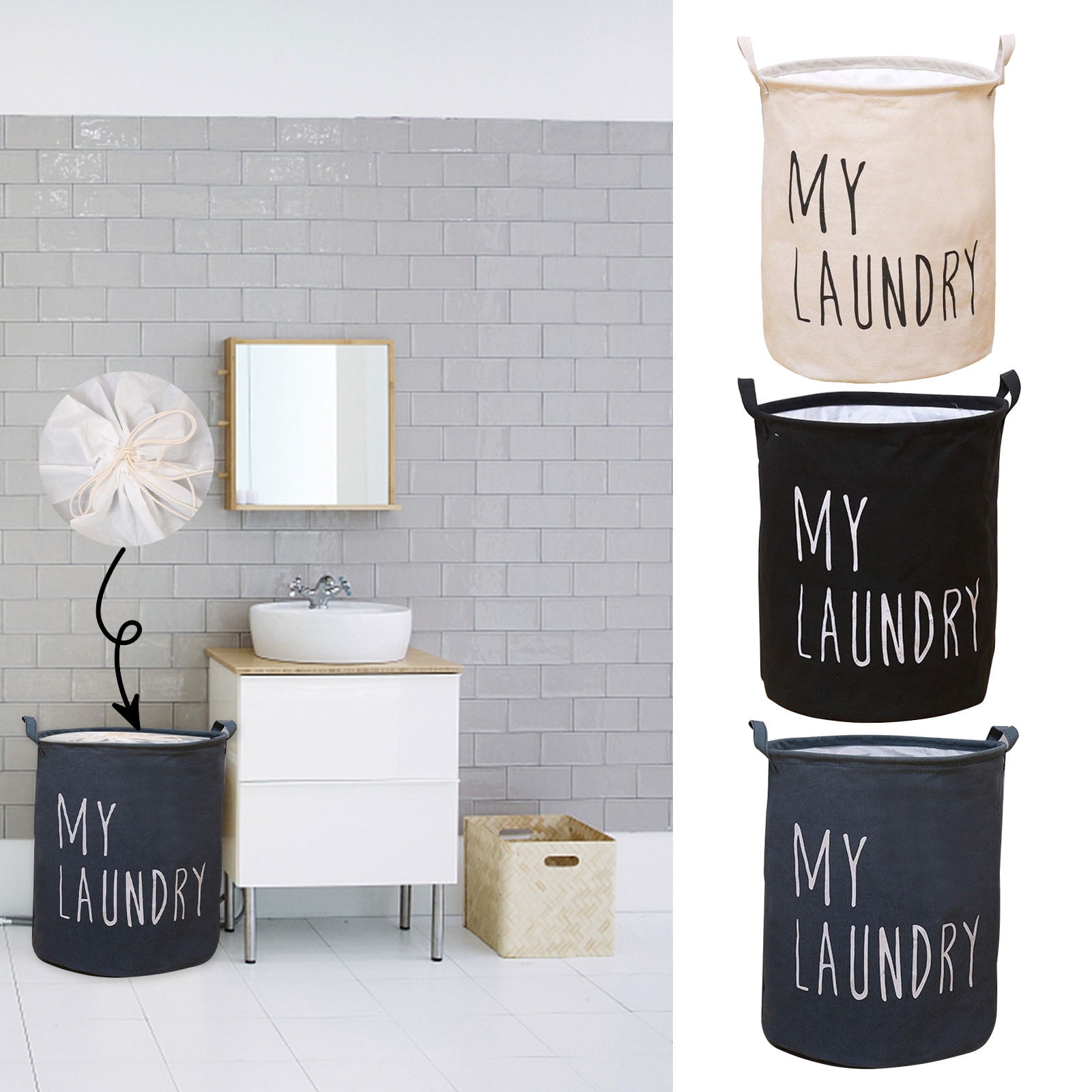 Floleo Large Storage Basket,Laundry Hamper/Bathroom/Home Decor ...