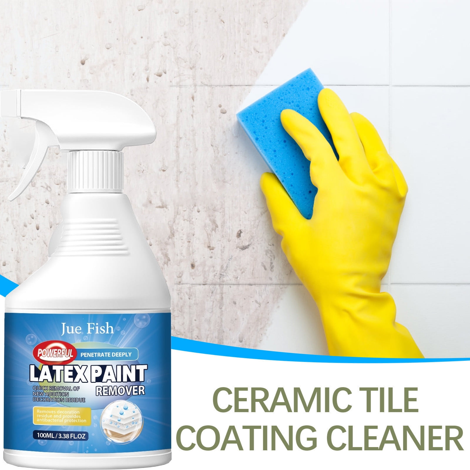 Floleo Latex Paint Remover Spray Fast-Acting Formula for Walls Tiles Wood Metal Plastic Powerful ...