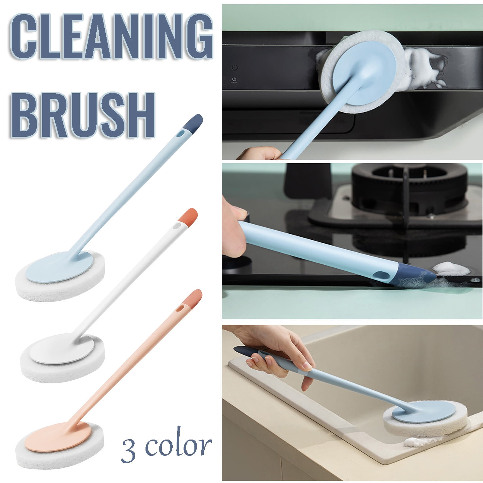 Floleo Long Handle Brush Eraser Magic Sponge Diy Cleaning Sponge For ...